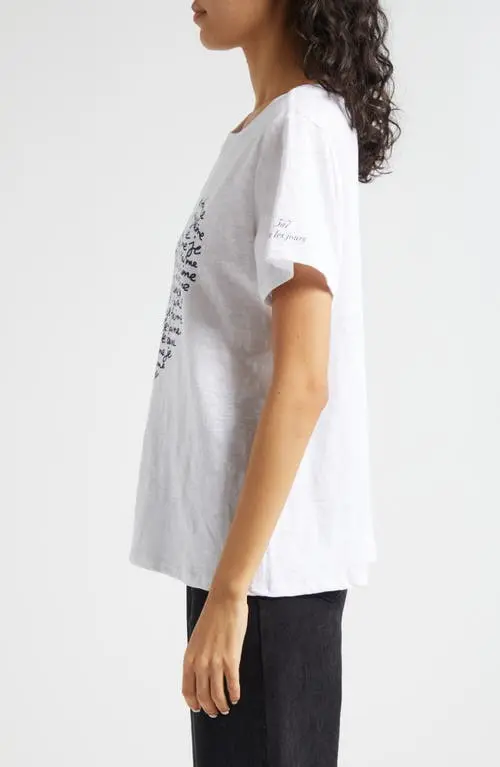 Cinq À Sept Graphic T-shirt - White/black