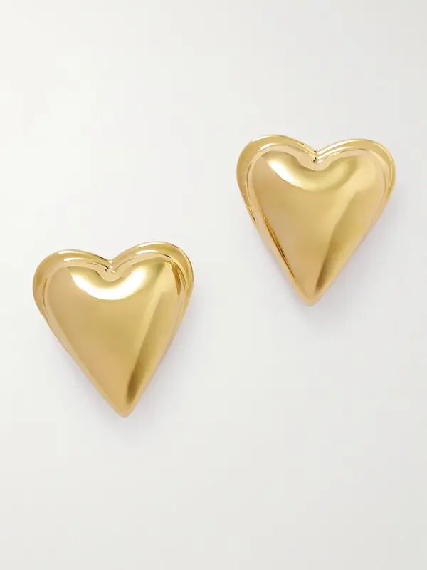 Alaïa Bombe -tone Heart Earrings - Gold