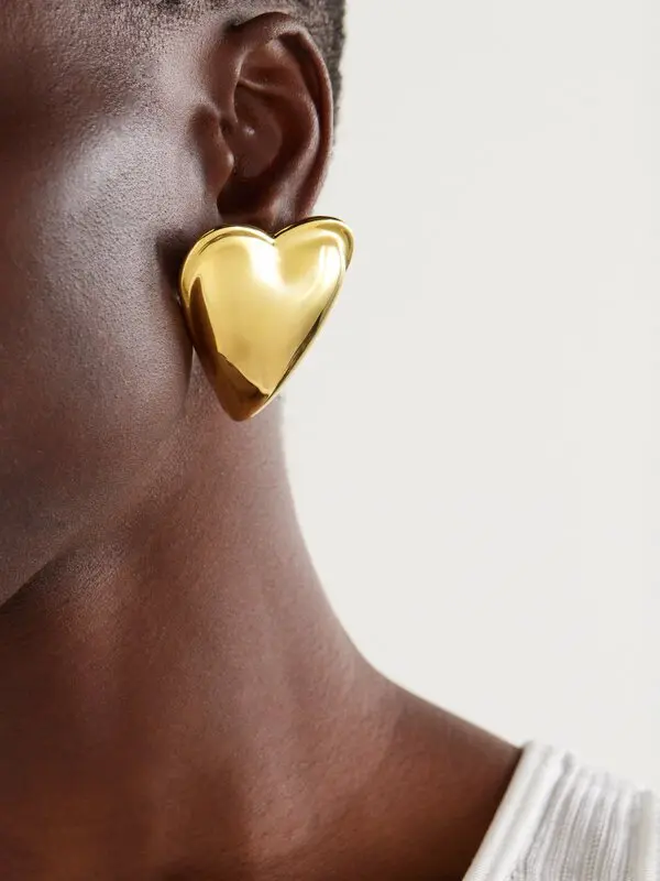 Alaïa Bombe -tone Heart Earrings - Gold