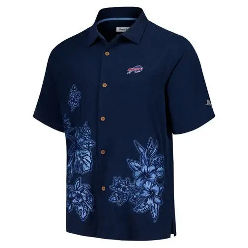 Tommy Bahama Buffalo Bills Hibiscus Camp Button-up Shirt