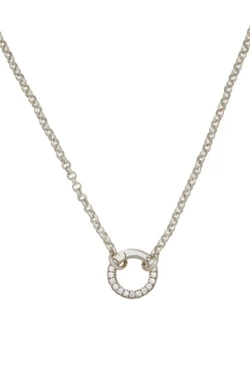 MADE BY MARY Cubic Zirconia Pendant Necklace - Silver