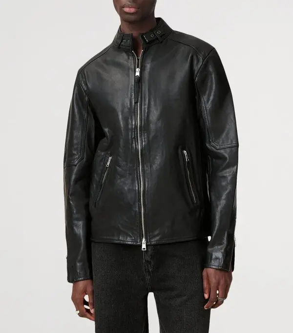 ALLSAINTS Cora Leather Biker Jacket - Black