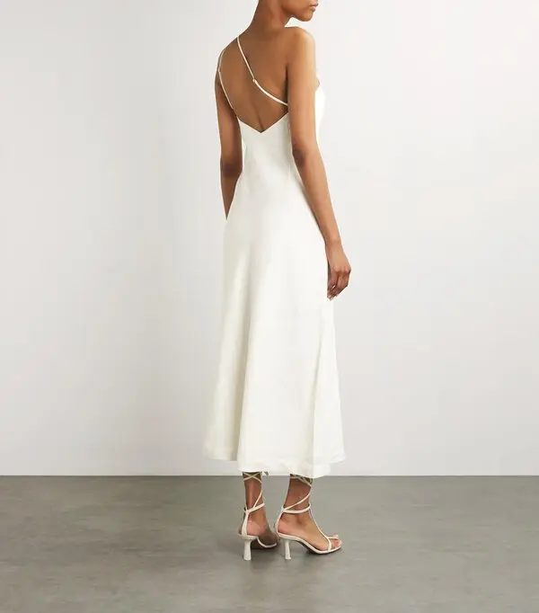 Cult Gaia Linen-blend Rinley Midi Dress