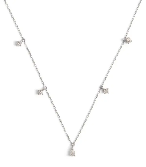 ASTRID & MIYU White Pear Charm Necklace - Gold