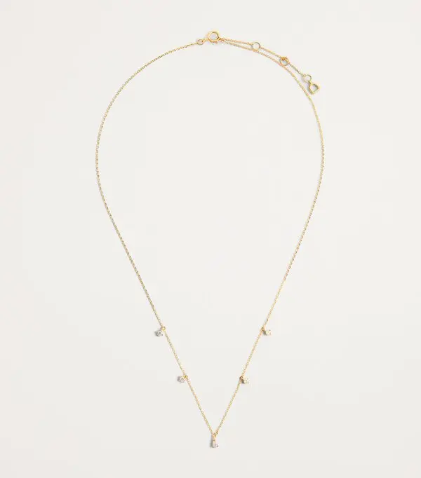 ASTRID & MIYU Pear Charm Diamond Chain Necklace