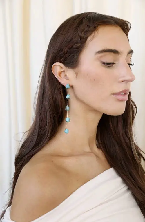 Ettika Drop Earrings - Turquoise