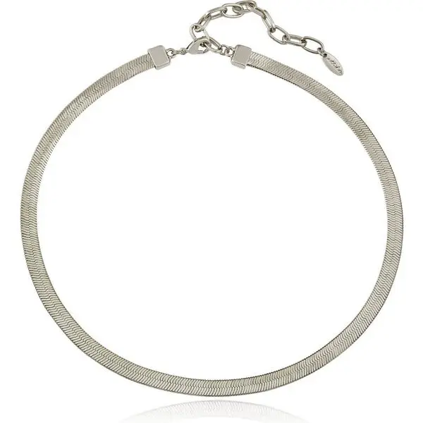 Ettika Brooklyn Snake Chain Necklace - Rhodium