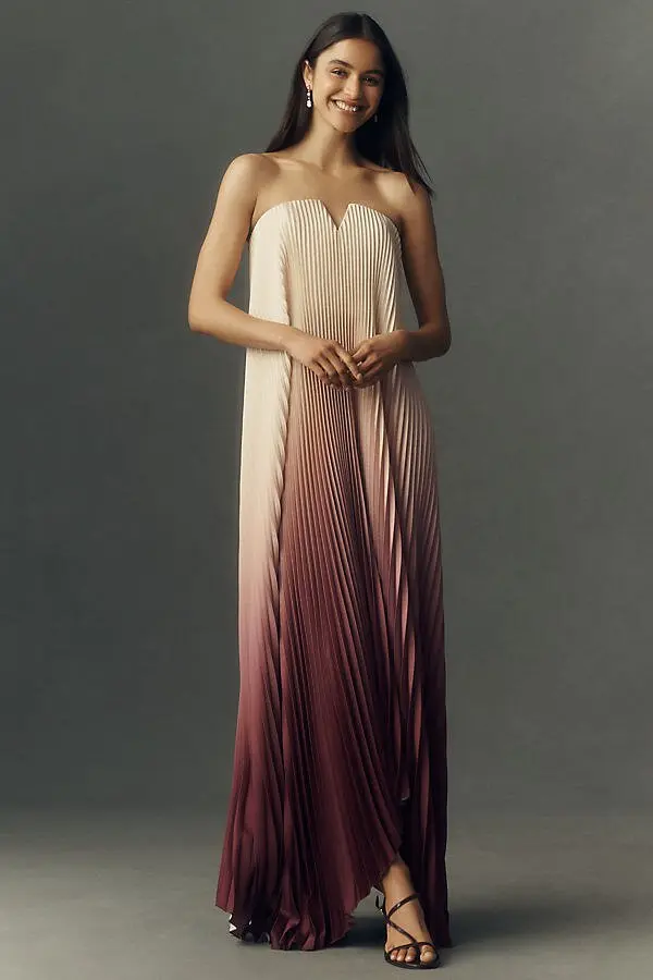 L'IDEE Strapless Maxi Gown - Souffle