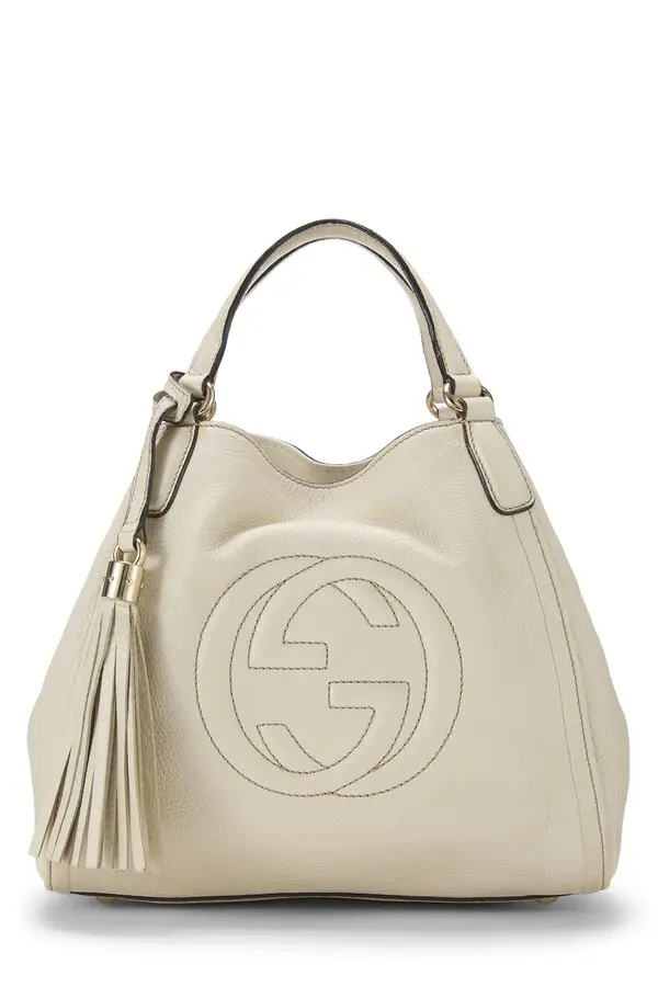 Gucci Leather Soho Convertible Shoulder Bag - White