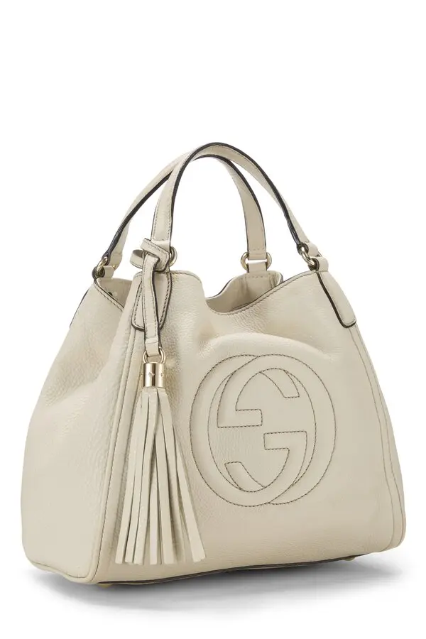 Gucci Leather Soho Convertible Shoulder Bag - White