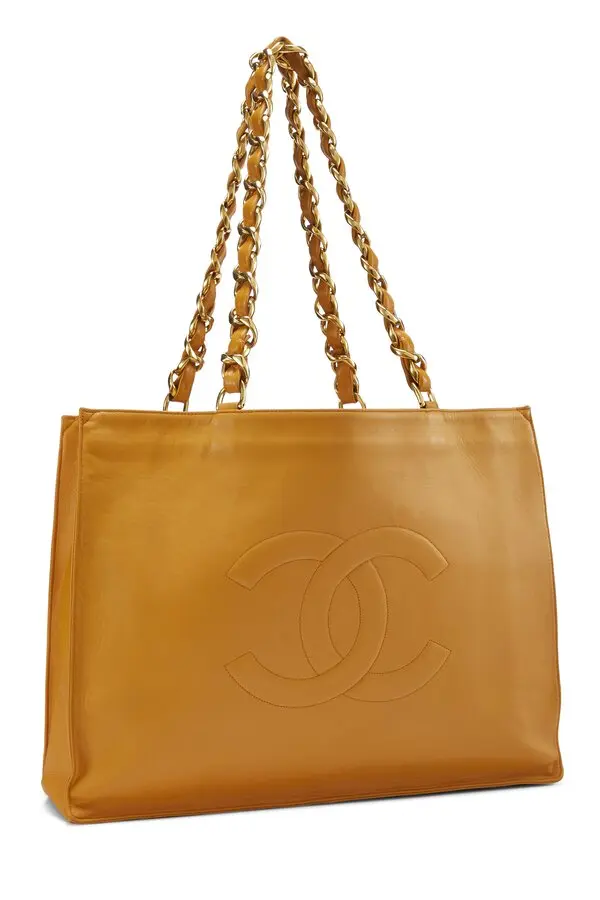 Chanel Lambskin Flat Chain Handle Tote