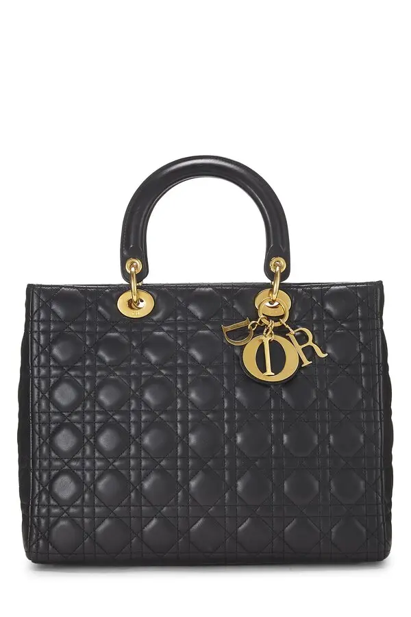 Dior Cannage Leather Lady - Black