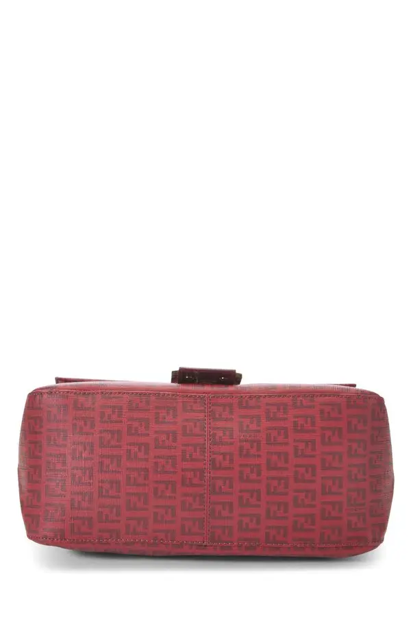 Fendi Zucchino Coated Canvas Bag - Red