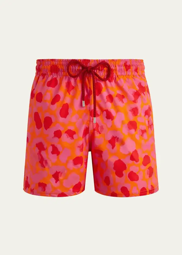Vilebrequin Leopard Print Swim Shorts - Apricot
