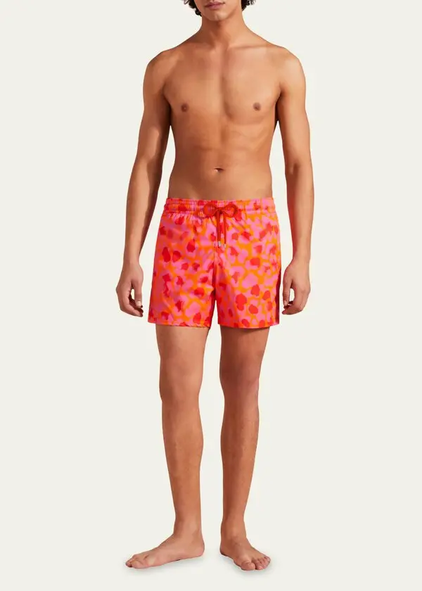 Vilebrequin Leopard Print Swim Shorts - Apricot