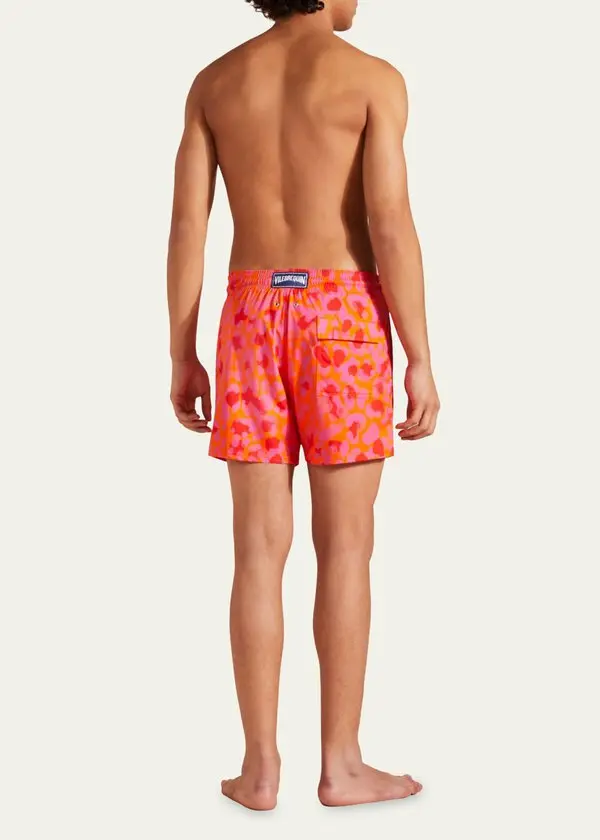Vilebrequin Leopard Print Swim Shorts - Apricot