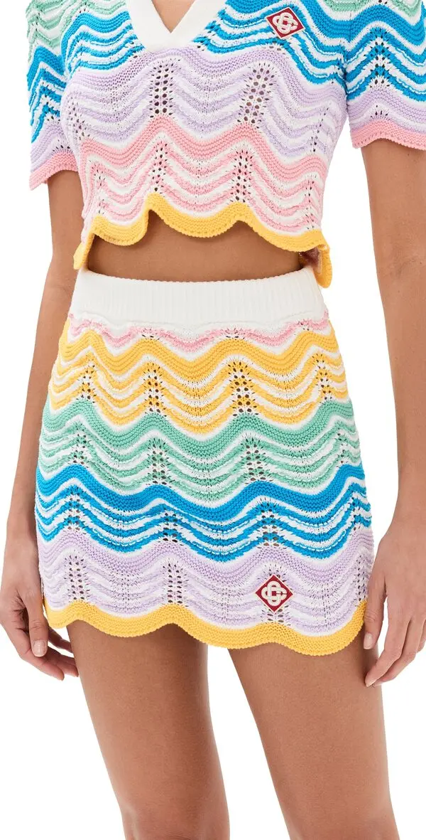 Casablanca Wave Crochet Skirt