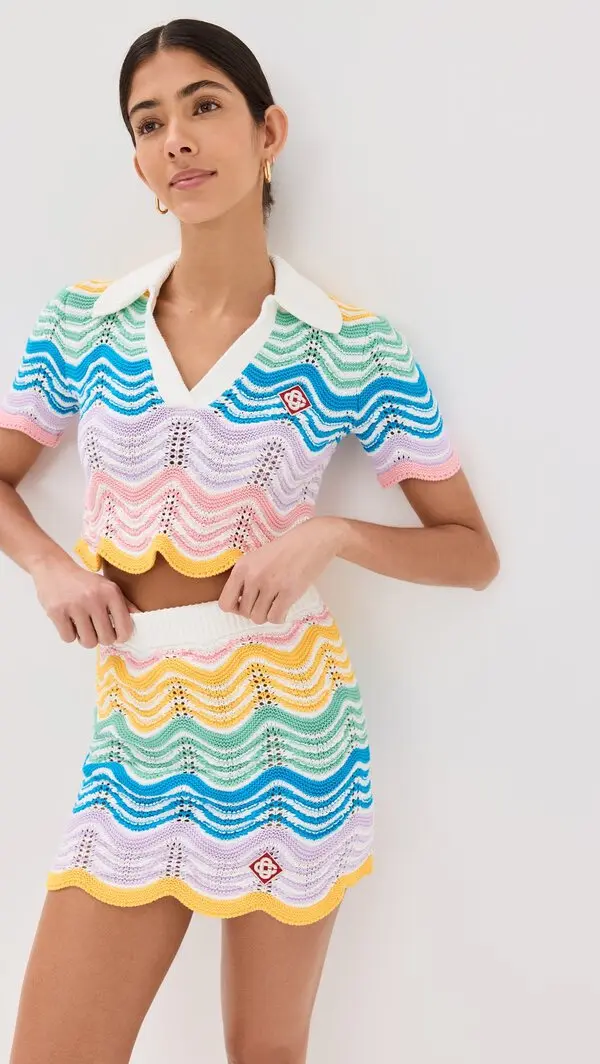 Casablanca Wave Crochet Skirt