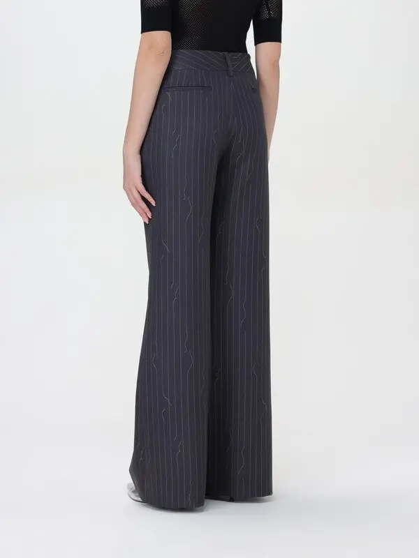 Off-White Tailored Wide Leg Pinstripe Trousers