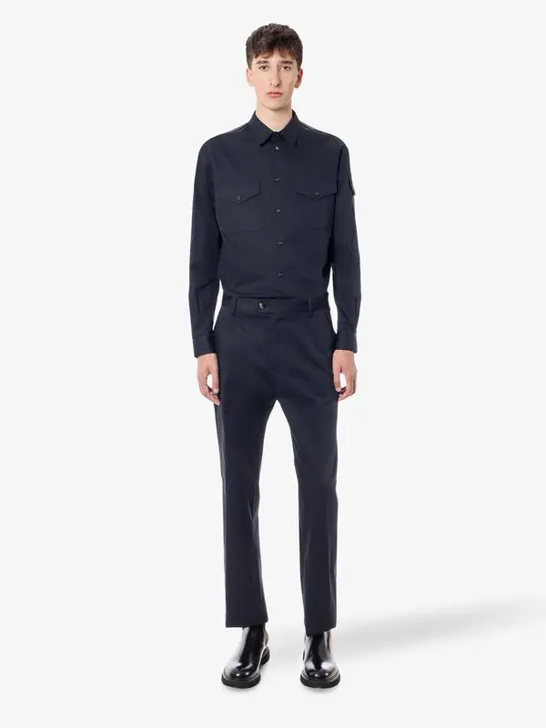 Alexander McQueen Cotton Trousers With Logo Detail