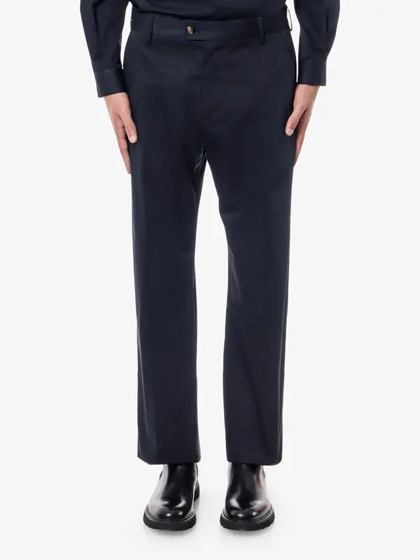 Alexander McQueen Cotton Trousers With Logo Detail