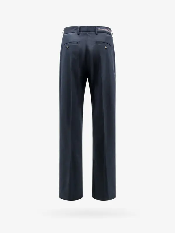 Alexander McQueen Cotton Trousers With Logo Detail
