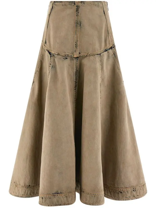 FERRAGAMO Denim Midi Skirt