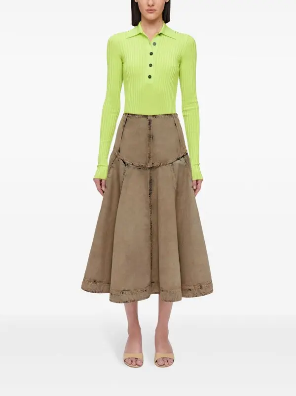FERRAGAMO Denim Midi Skirt