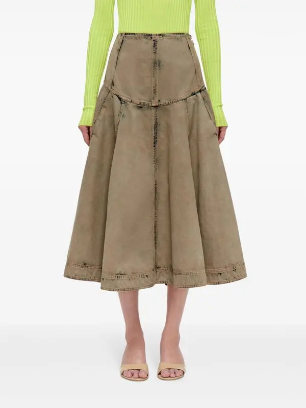 FERRAGAMO Denim Midi Skirt