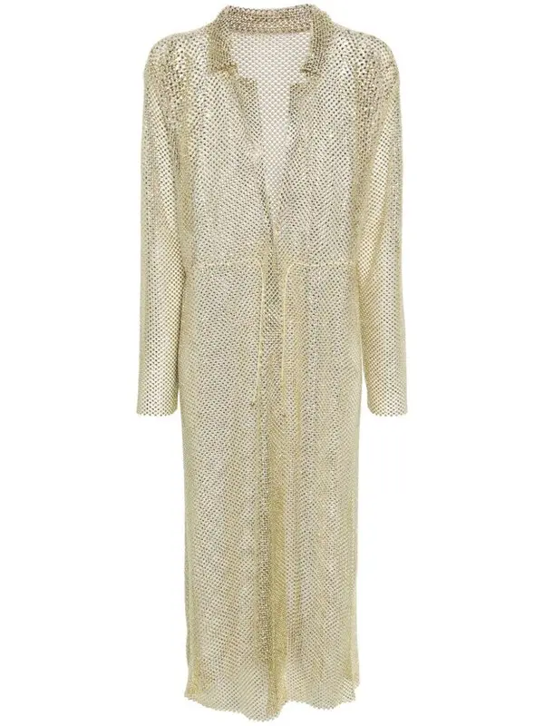 Philosophy Di Lorenzo Serafini Crystal-embellished Midi Shirt Dress - Green