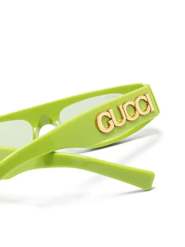 Gucci Geometric-frame Sunglasses - Green