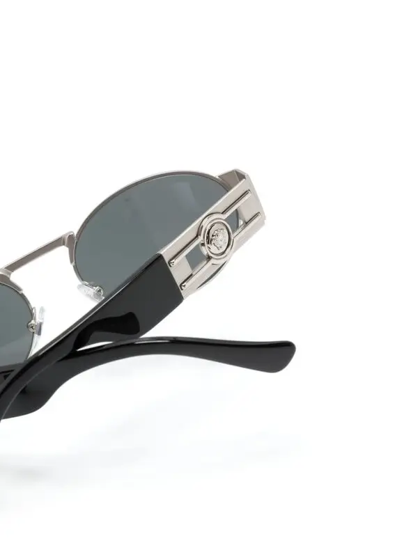 Versace Oval-frame Sunglasses - Silver