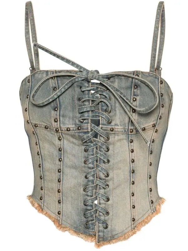 MISBHV Lara Denim Cropped Top