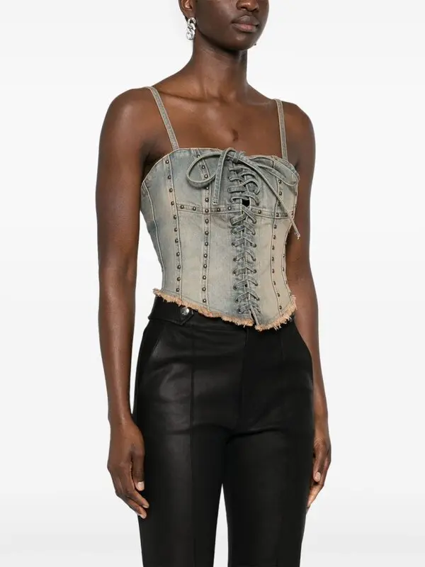 MISBHV Lara Denim Cropped Top