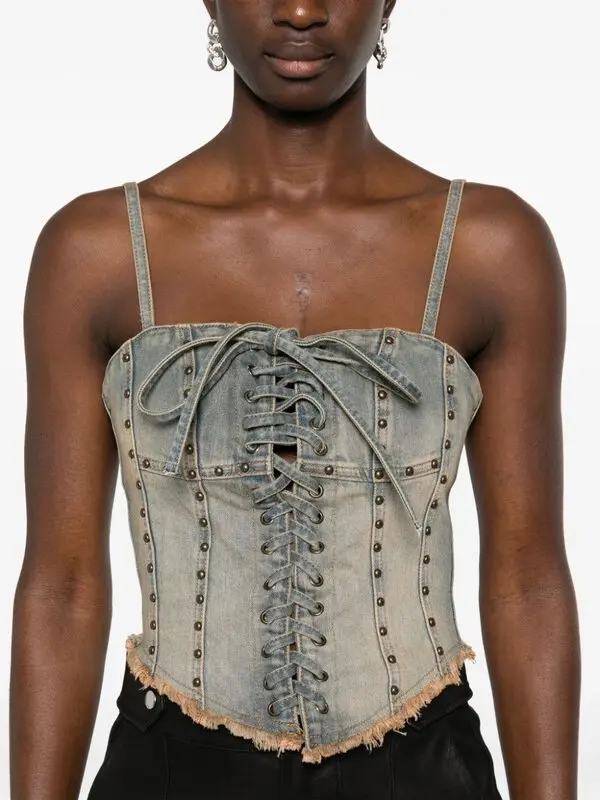 MISBHV Lara Denim Cropped Top