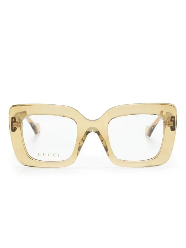 Gucci Square-frame Glasses - Yellow