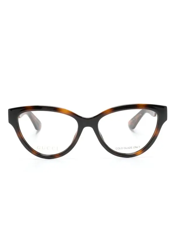 Gucci Cat-eye Frame Glasses - Brown