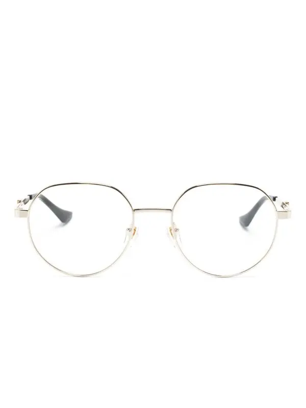 Gucci Round-frame Glasses - Gold