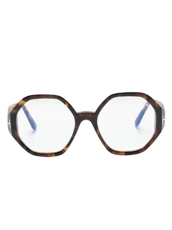 TOM FORD Geometric-frame Glasses - Brown