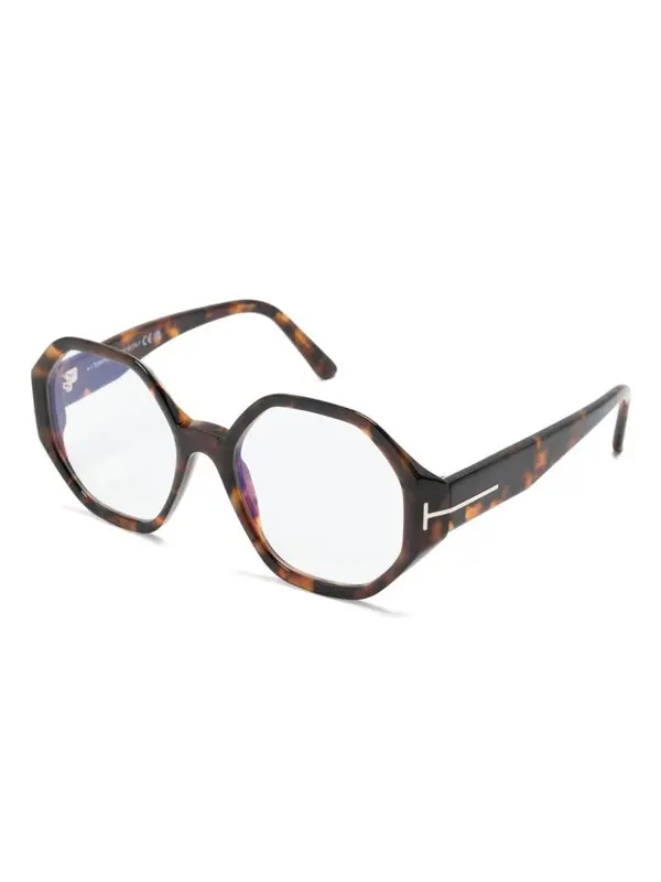 TOM FORD Geometric-frame Glasses - Brown