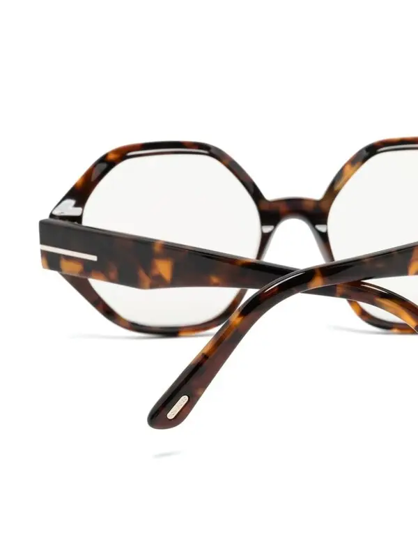 TOM FORD Geometric-frame Glasses - Brown