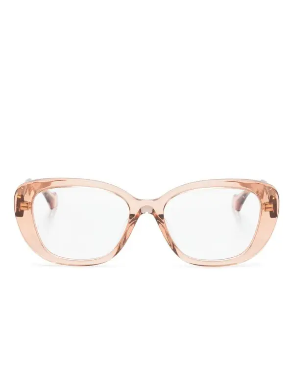 Gucci Gg1559ok Square-frame Glasses - Neutrals