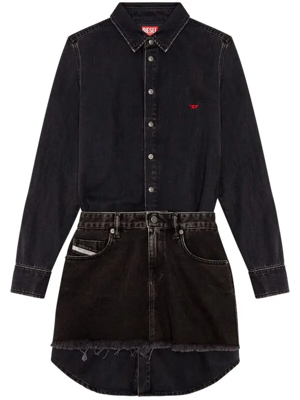 DIESEL® De-desy-d Denim Mini Dress