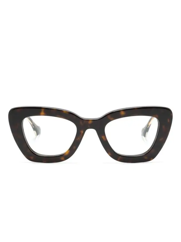 Gucci Interlocking G Cat-eye Glasses - Brown