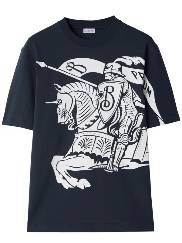 Burberry Ekd Cotton T-shirt - Blue