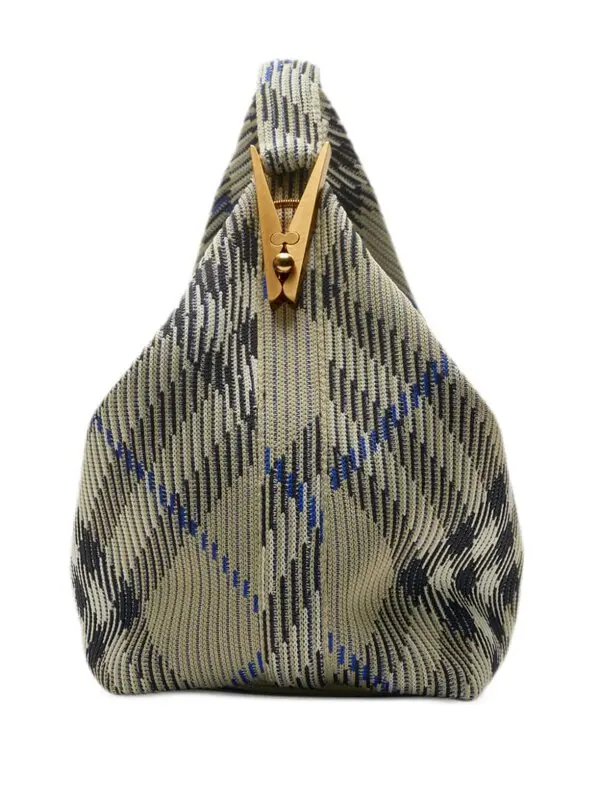 Burberry Peg Check Medium Tote Bag - Neutrals