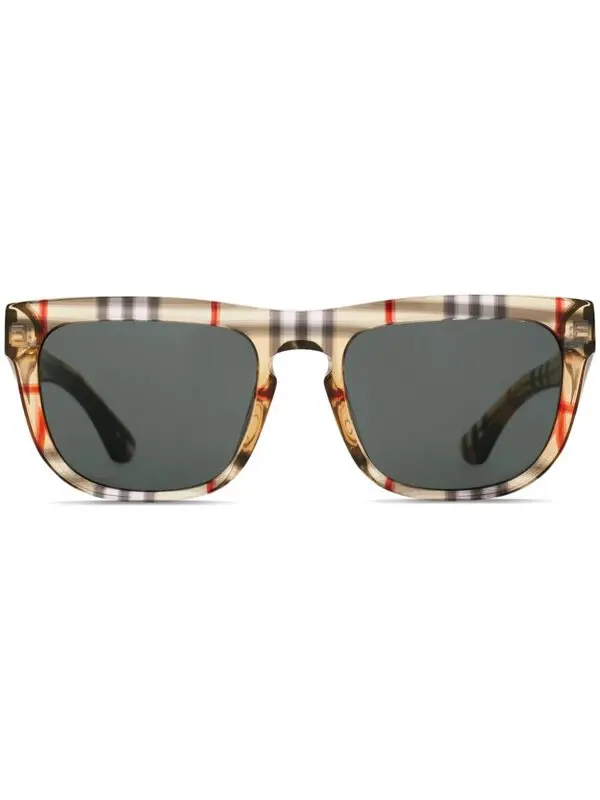 Burberry Vintage Check Square-frame Sunglasses - Neutrals