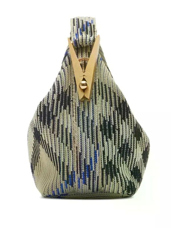 Burberry Mini Peg Checked Tote Bag - Neutrals