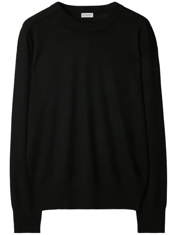Burberry Crew-neck Wool Jumper - Black