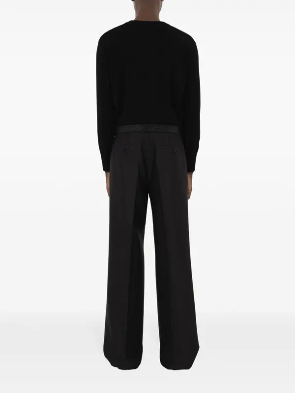 Burberry Crew-neck Wool Jumper - Black